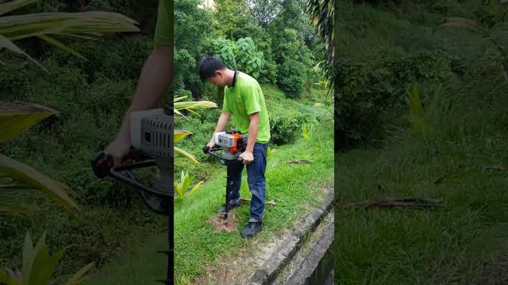 Earth Auger Drill Machine Mesin Gerudi Korek Tanah, Furniture & Home ...
