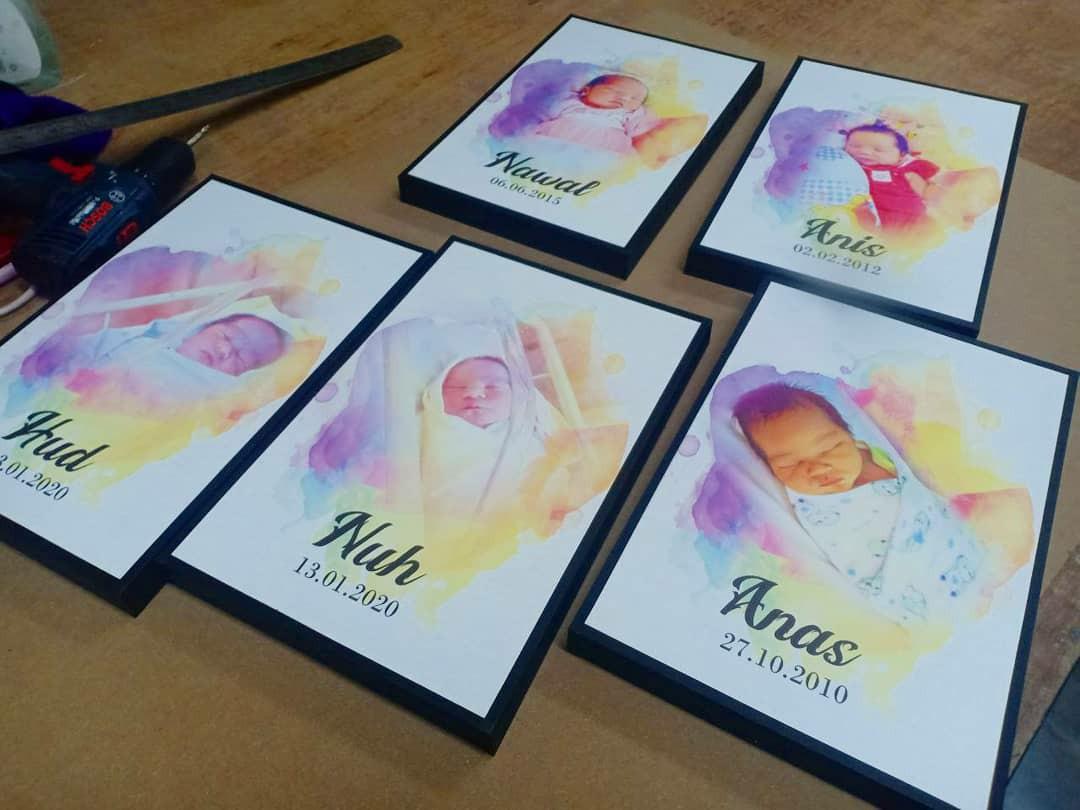 Frame Kelahiran Bayi, Furniture & Home Living, Home Decor, Carpets ...