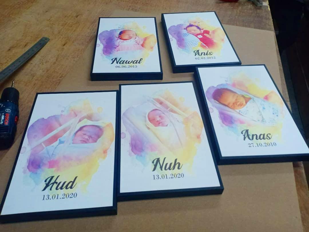 Frame Kelahiran Bayi, Furniture & Home Living, Home Decor, Carpets ...