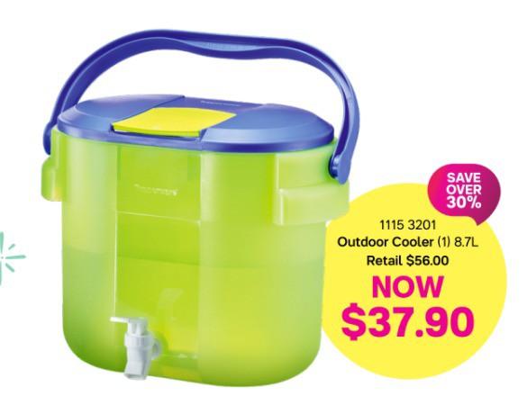 Tupperware Outdoor Cooler Dispenser 8.7L, Furniture & Home Living ...