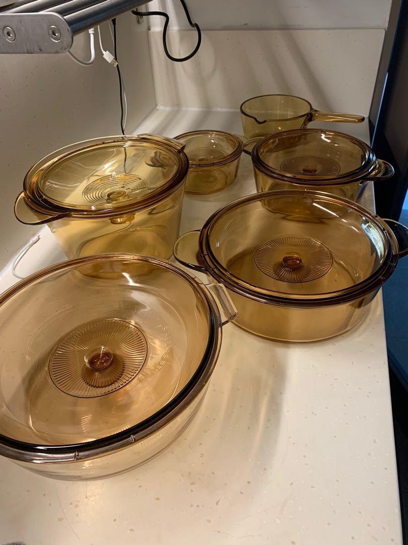 Full sets Vision Glass Pots, Furniture & Home Living, Kitchenware ...