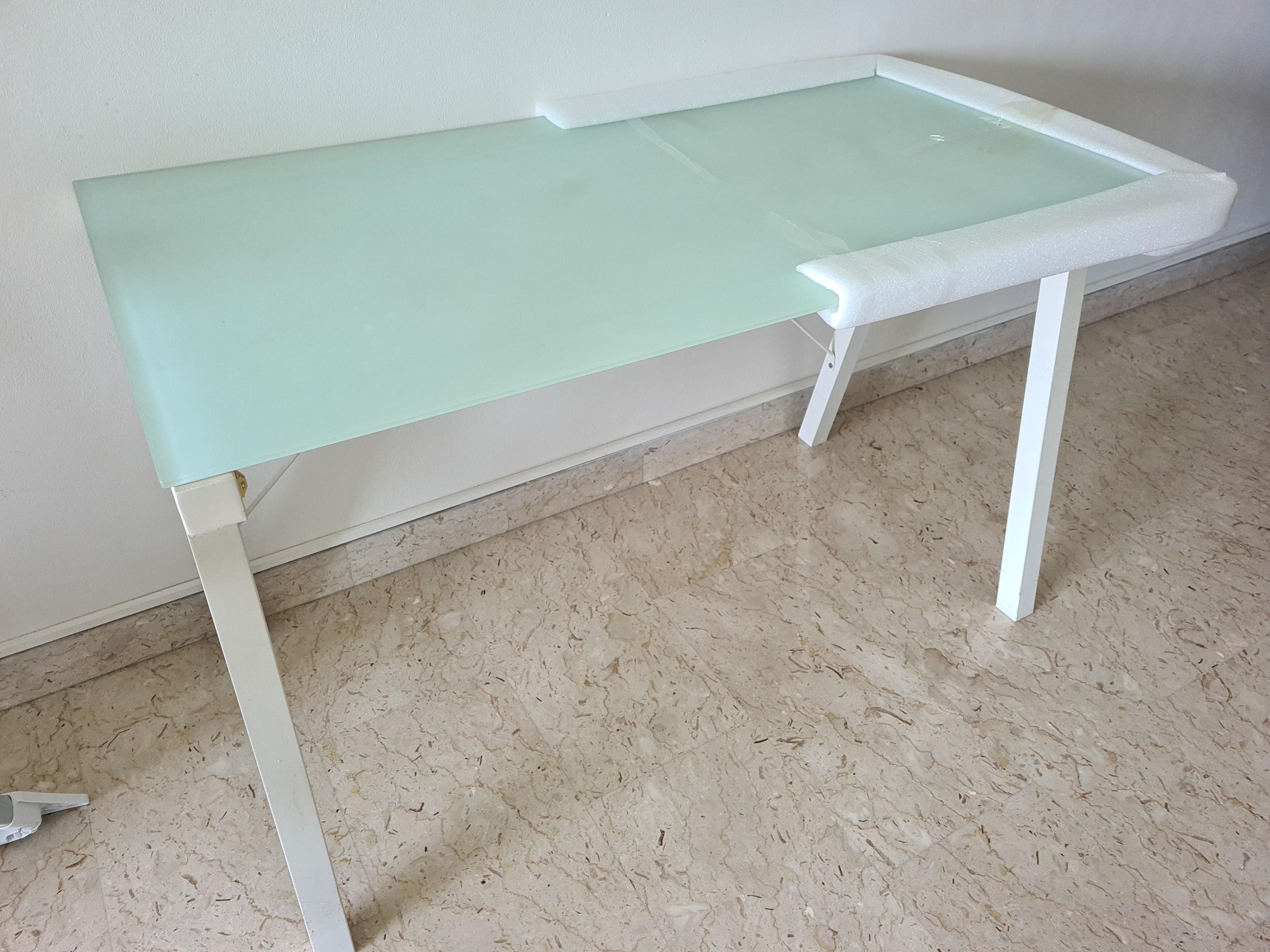 Glass top study table, Furniture & Home Living, Furniture, Tables ...