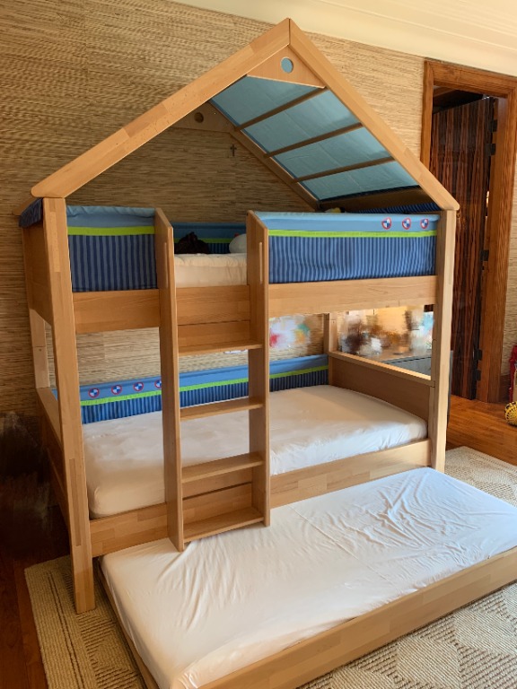 HABA Matti Bunk Bed with Treehouse play top, Babies & Kids, Baby ...