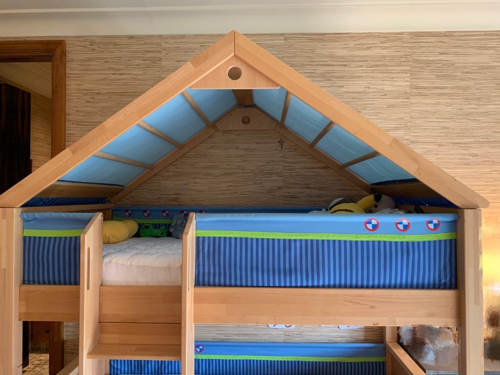 HABA Matti Bunk Bed with Treehouse play top, Babies & Kids, Baby ...