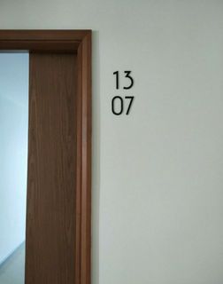 Custom gradient Stained Glass House Number Sign, Furniture & Home ...