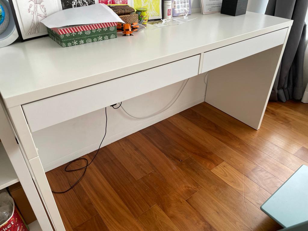 IKEA MICKE Desk with Drawers 142x50cm, Furniture & Home Living ...