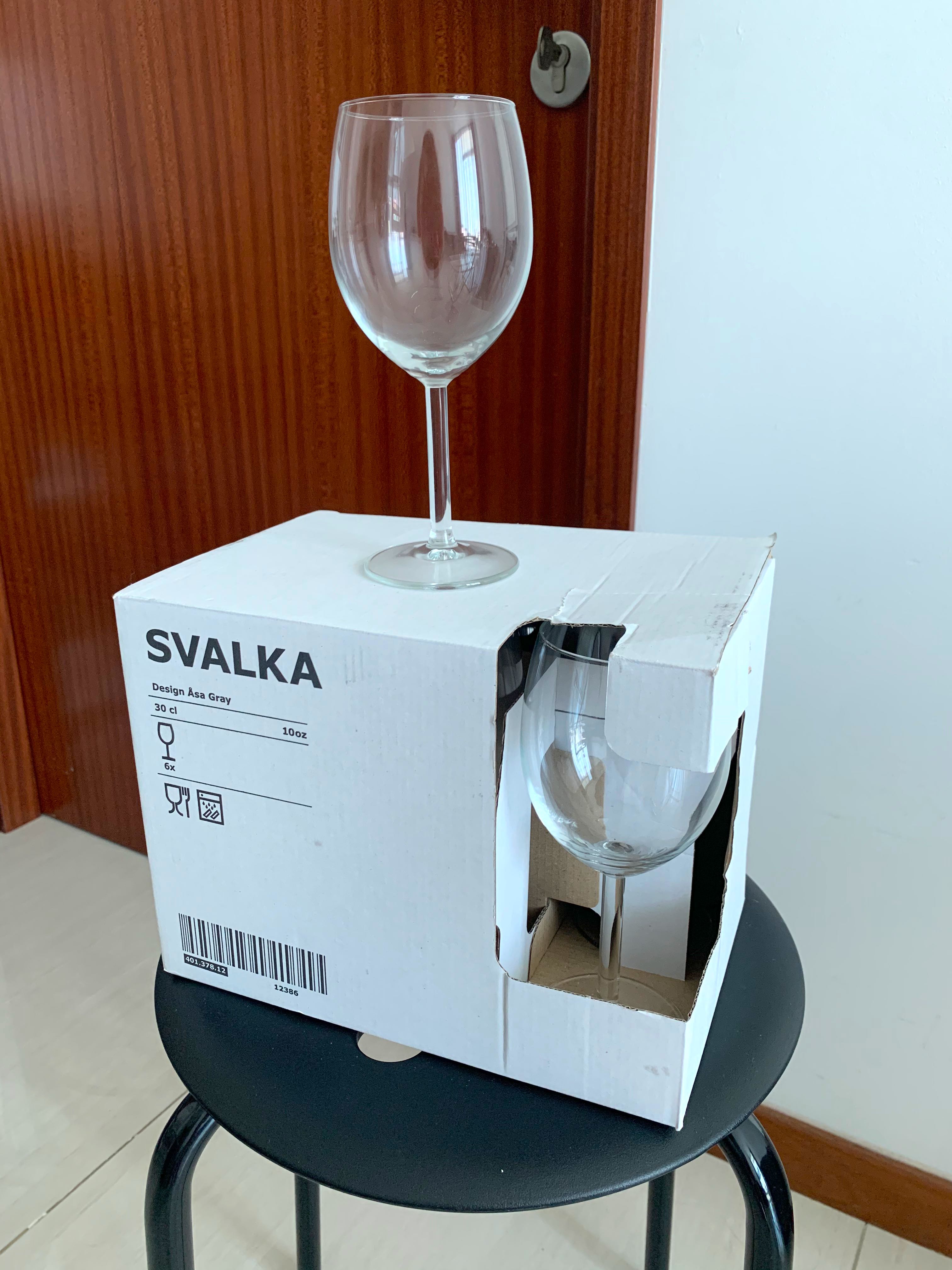 IKEA Svalka Wine Glasses (7 pieces), Furniture & Home Living ...
