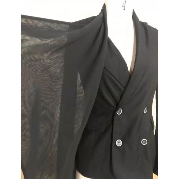 Initial Luxury suit with silk draping, Women's Fashion, Coats, Jackets ...