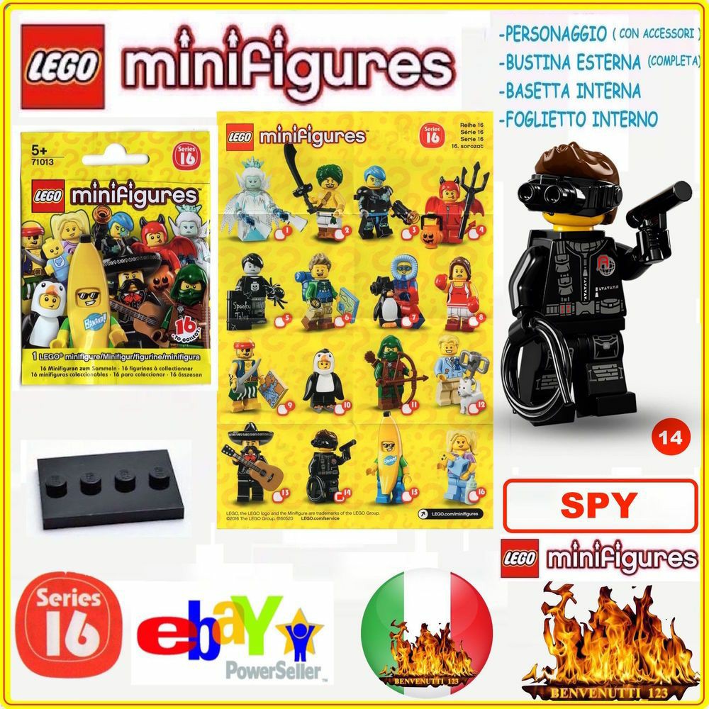 Lego 71013 Series 16 Minifigs SPY 特工 連底板 說明書 包裝袋 (全新開袋確認), 興趣及遊戲, 玩具 ...