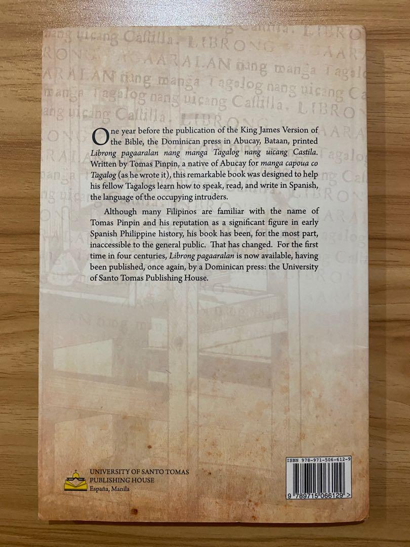 Librong Pagaaralan ng manga Tagalog nang uicang Castilla by Tomas ...