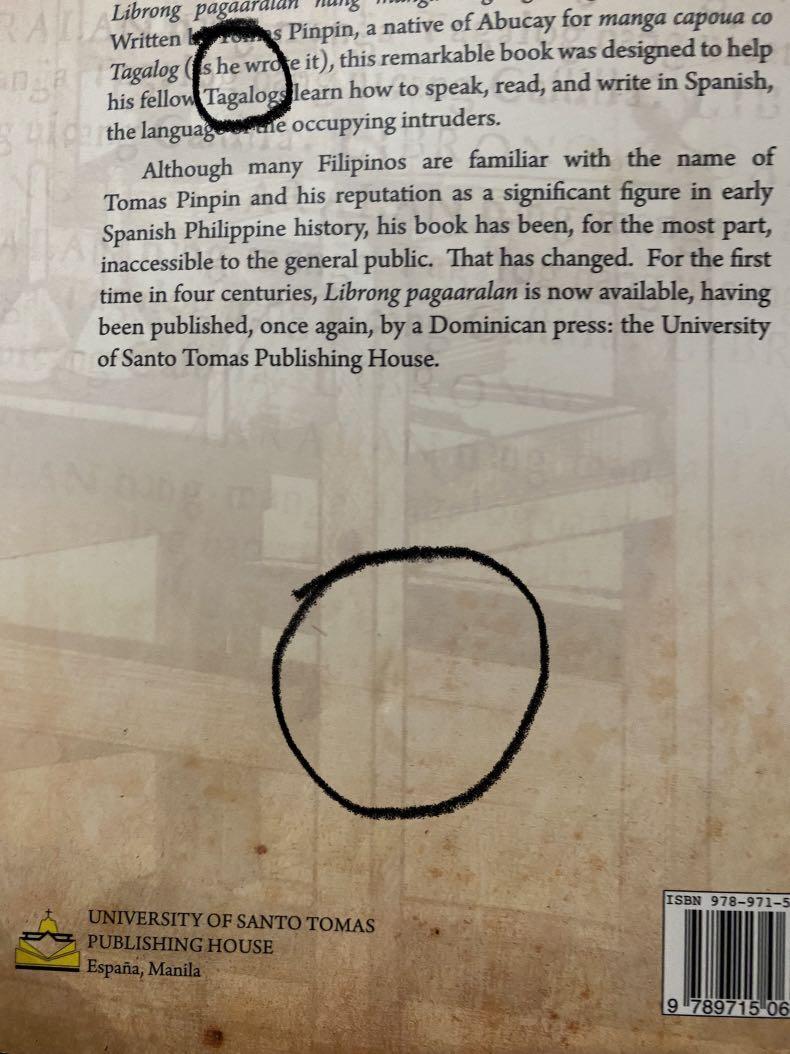 Librong Pagaaralan ng manga Tagalog nang uicang Castilla by Tomas ...
