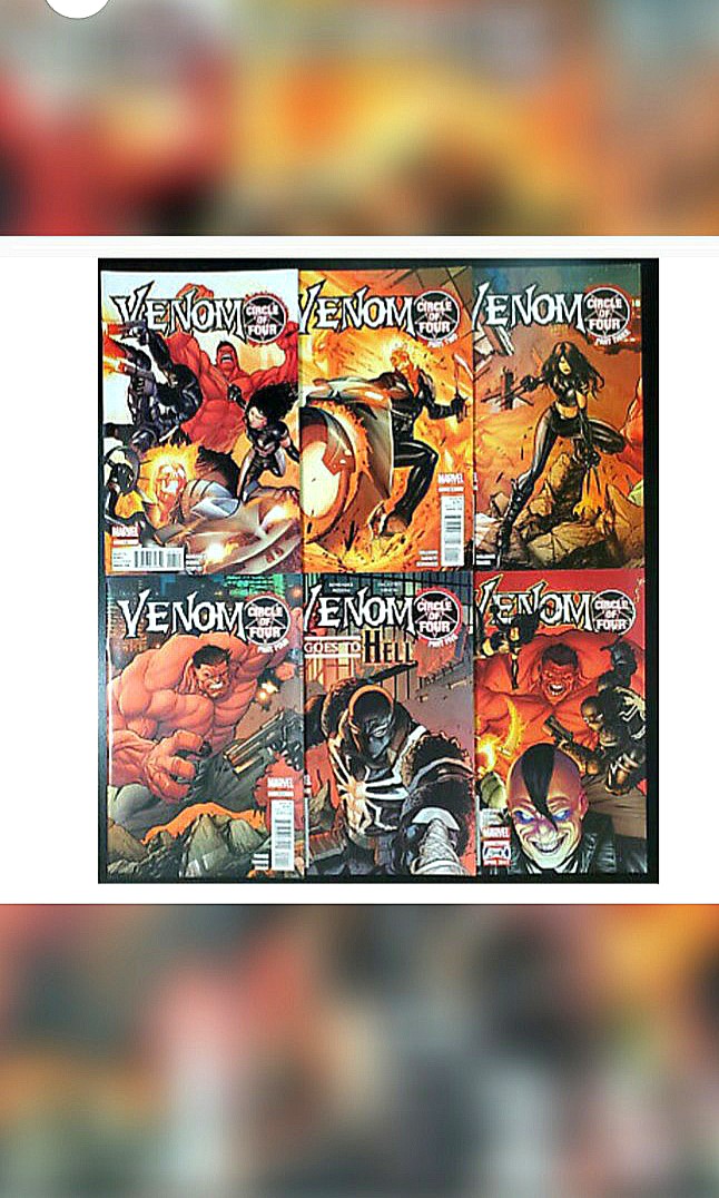 Marvel Comics Venom Circle of Four Complete 6 Issue Story Arc Near Mint ...
