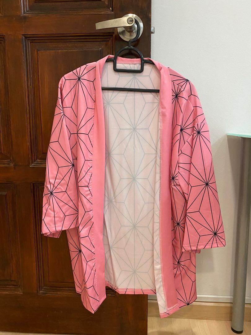 FREE MAILING Nezuko cardigan kimono demon slayer pink, Women's Fashion ...