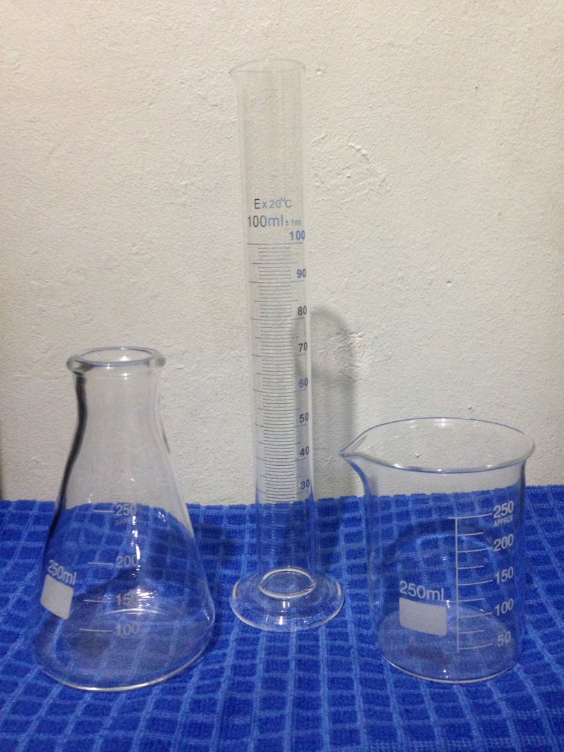 Perfume Making Materials Set (Graduated Cylinder, Beaker, Erlenmeyer ...