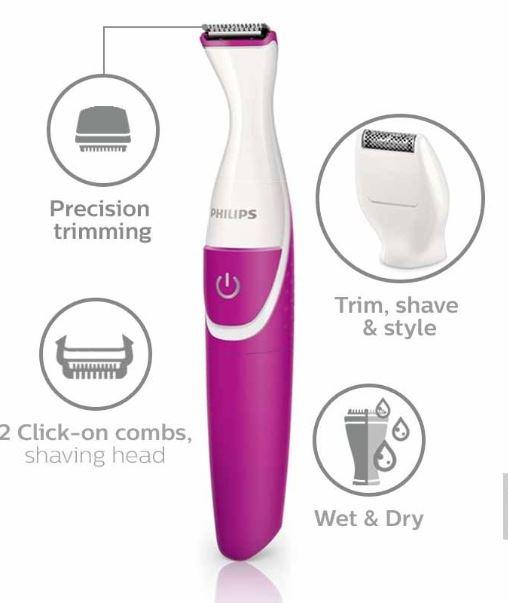 PHILIPS Bikini Genie Bikini trimmer BRT 382/60, Beauty & Personal Care, Bath & Body, Hair ...