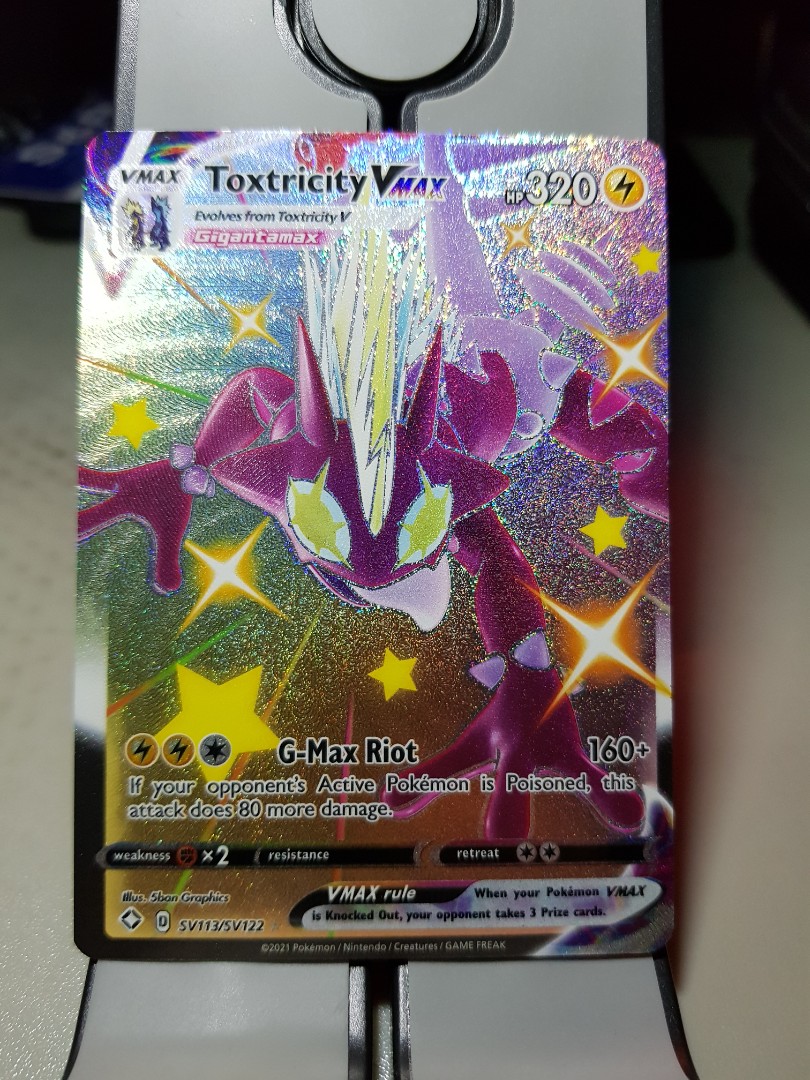 Pokemon card TCG - Toxtricity Vmax shiny, Hobbies & Toys, Toys & Games ...