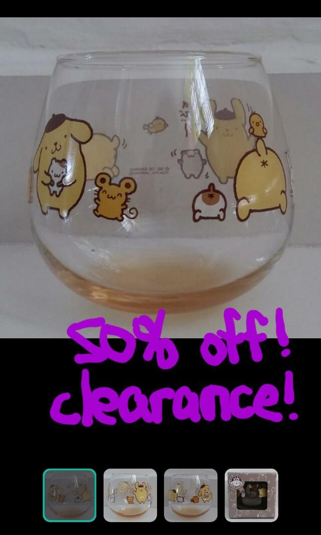 Pompompurin & Friends (Muffin , Scone , Custard , Powder & Bagel) Glass ...