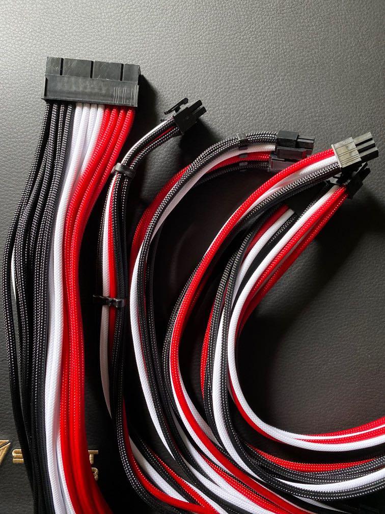 PSU braided cable extensions, Computers & Tech, Desktops on Carousell