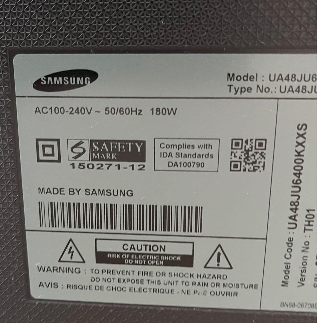 Samsung 48” 4K smart TV (UA48JU6400KXXS), TV & Home Appliances, TV ...