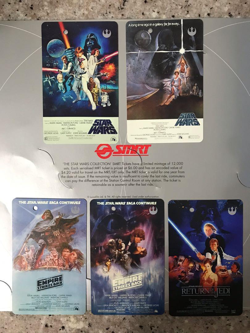 SMRT Star Wars Transitlink Cards(5 pcs/Limited Edition), Everything ...