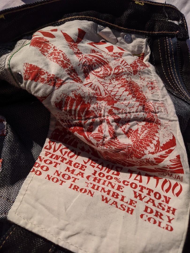 Sugoi Denim Tattoo Jeans, Men's Fashion, Bottoms, Jeans on Carousell