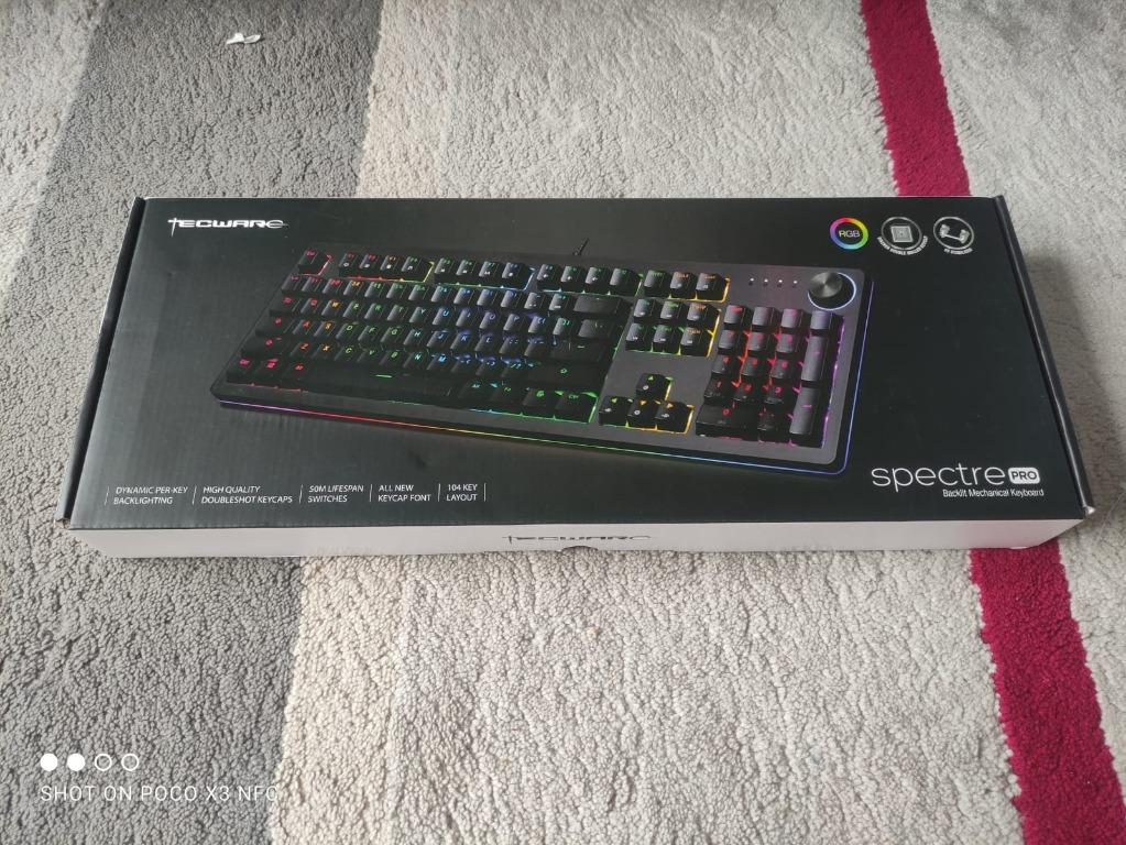 Tecware Spectre Pro RGB Mechanical Gaming Keyboard w/ Underglow 104-Key ...
