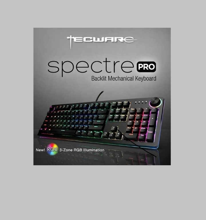 Tecware Spectre Pro RGB Mechanical Gaming Keyboard w/ Underglow 104-Key ...