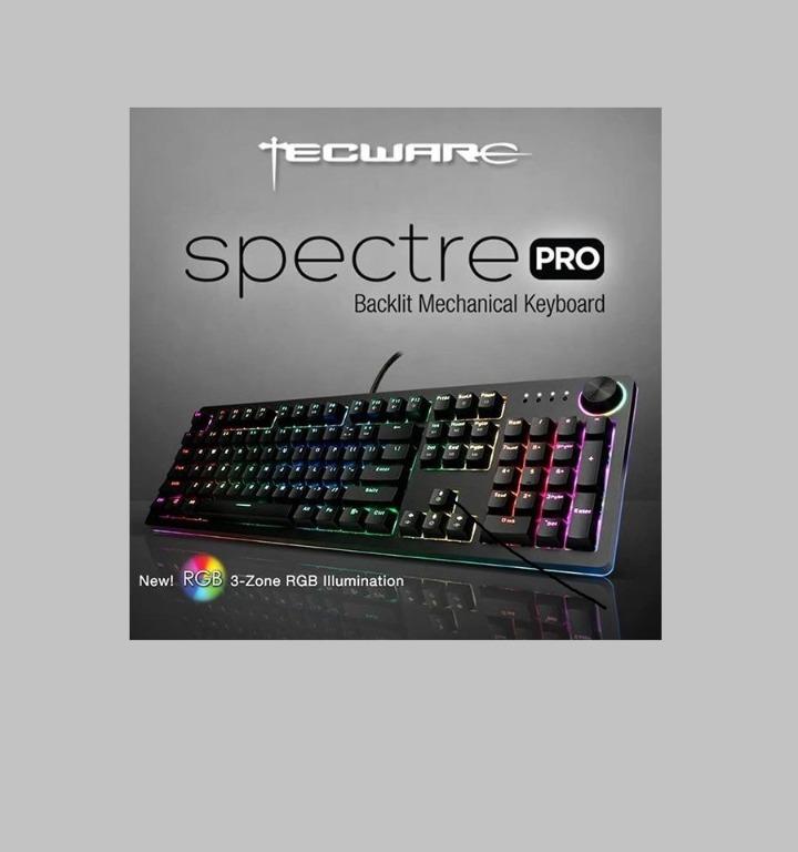 Tecware Spectre Pro RGB Mechanical Gaming Keyboard w/ Underglow 104-Key ...