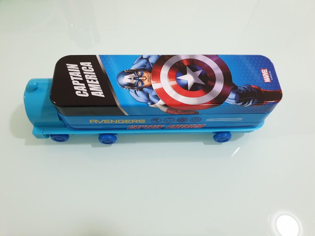 Train Pencil Box w Sharpener - Captain America, Hobbies & Toys ...