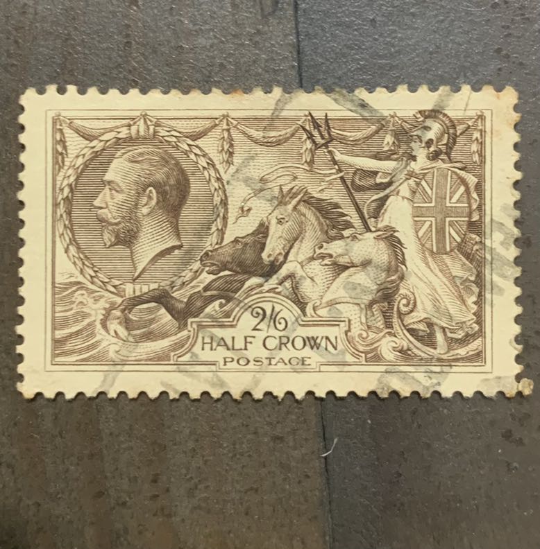 UK stamps king George chariot half crown, Hobbies & Toys, Memorabilia ...