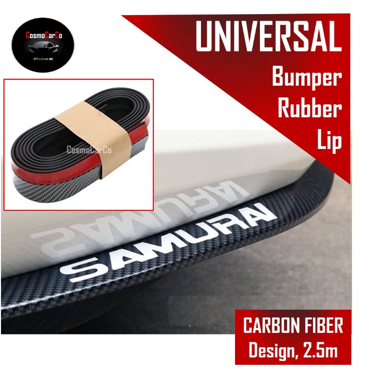 UNIVERSAL Samurai Lip Car Bumper Side Skirt Add On CARBON FIBER Sporty ...