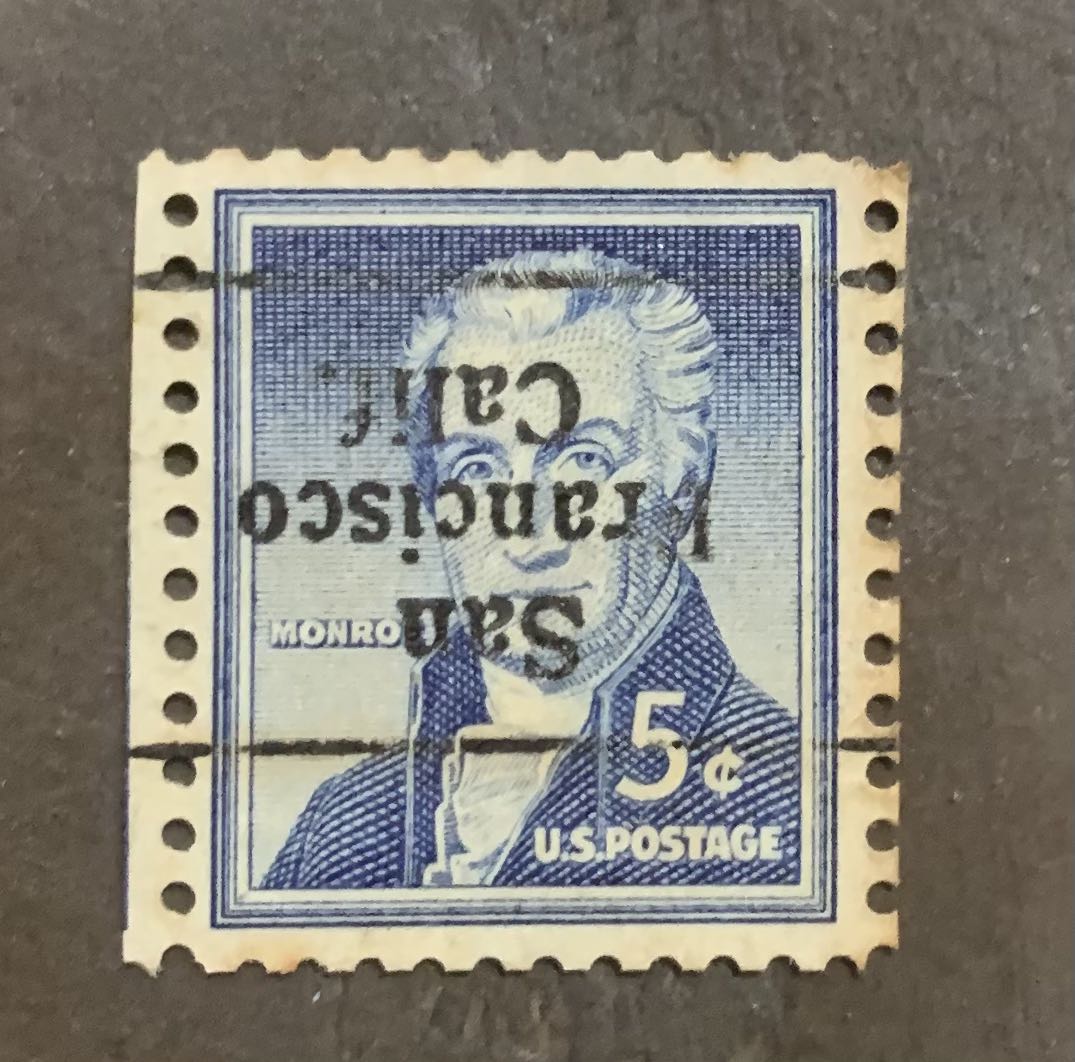 USA stamp used OVERPRINT Error Inverted, Hobbies & Toys, Memorabilia ...