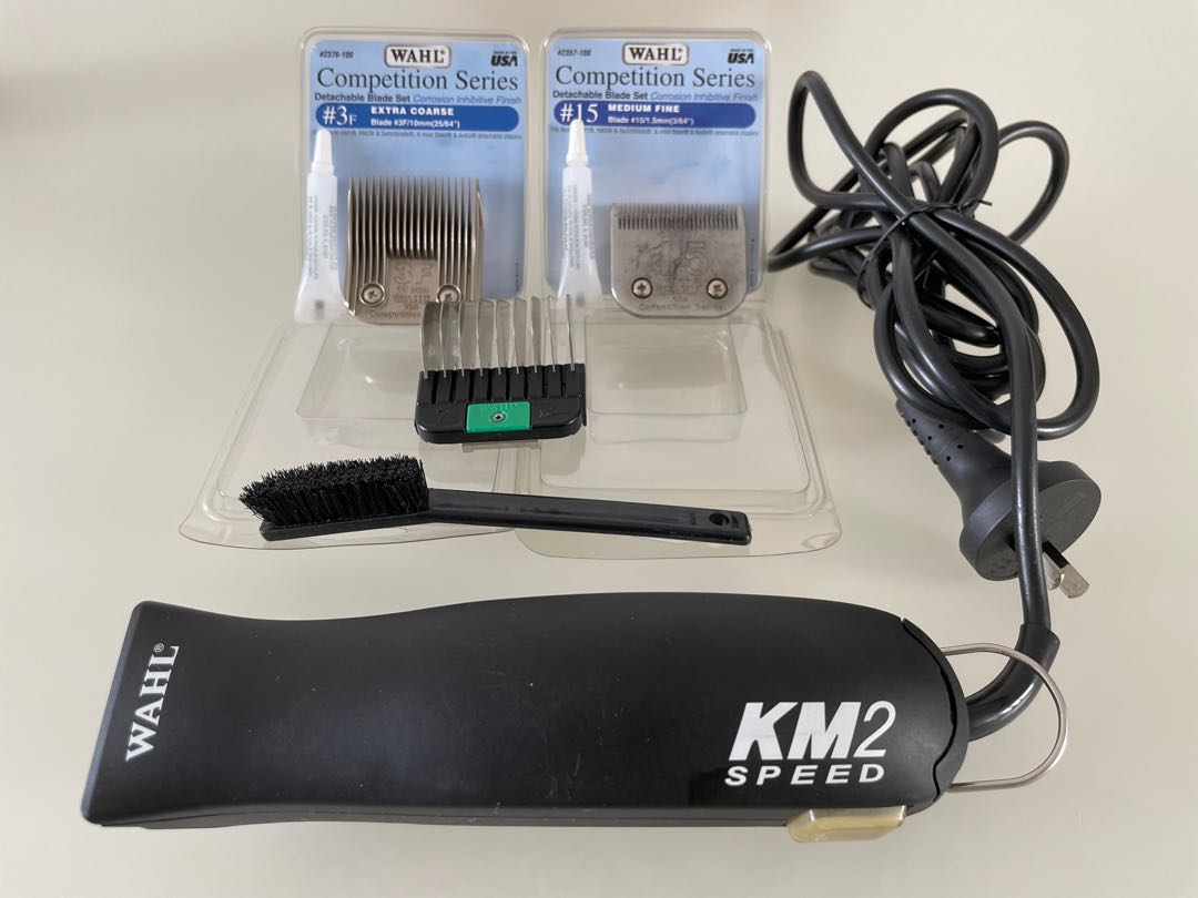 Wahl KM2 2 Speed Professional Clipper + blades 專業 寵物 剃毛機 + 刀頭, 寵物用品, 寵物 ...