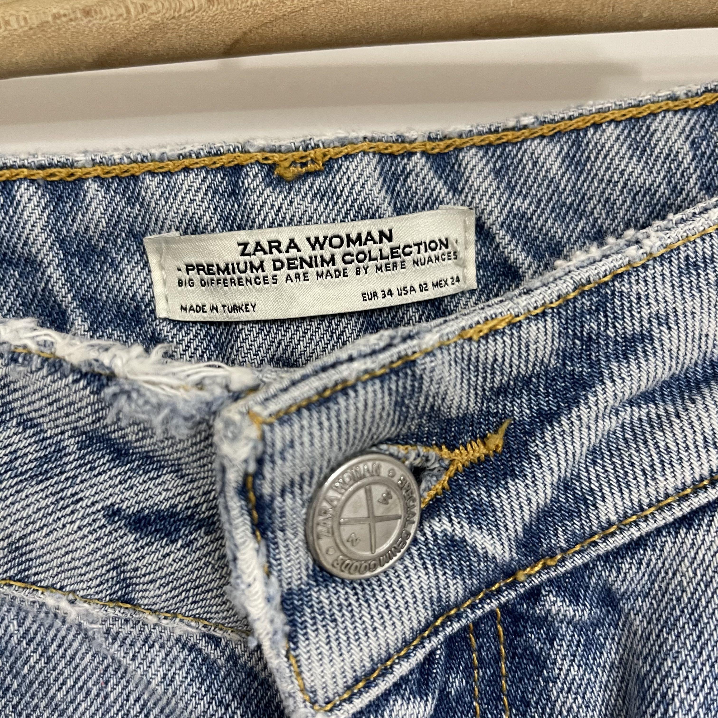 Zara denim ripped mom jeans, Women's Fashion, Bottoms, Jeans on Carousell
