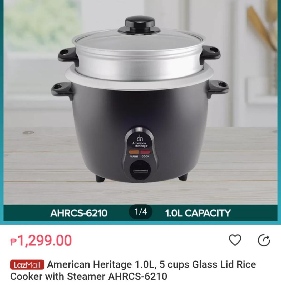 American Heritage Rice Cooker 1.0L with Steamer, TV & Home Appliances ...