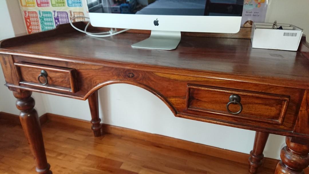 Antique study table, Furniture & Home Living, Furniture, Tables & Sets ...