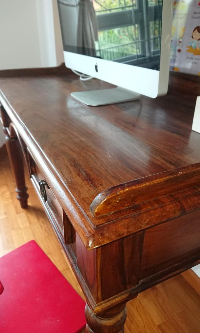 Antique study table, Furniture & Home Living, Furniture, Tables & Sets ...