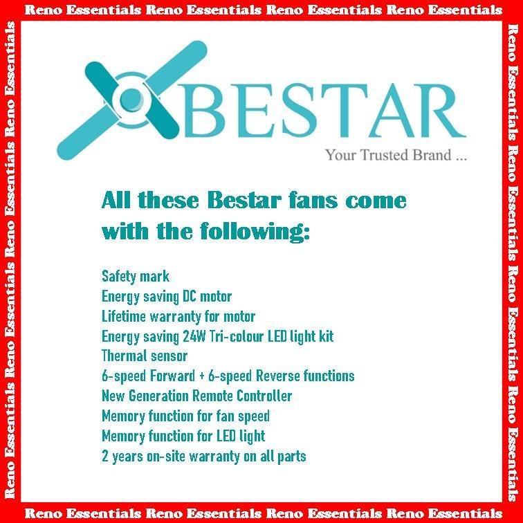 Ceiling Fan Bestar New Launch Star-3 / Star-5 / Vino / Cofan Hali ...