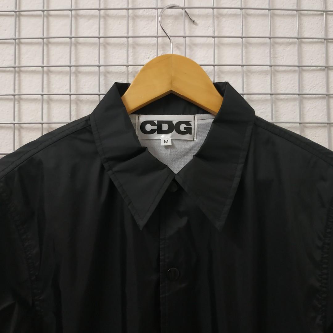 CDG Logo Coach Jacket Black, Men's Fashion, Coats, Jackets and ...