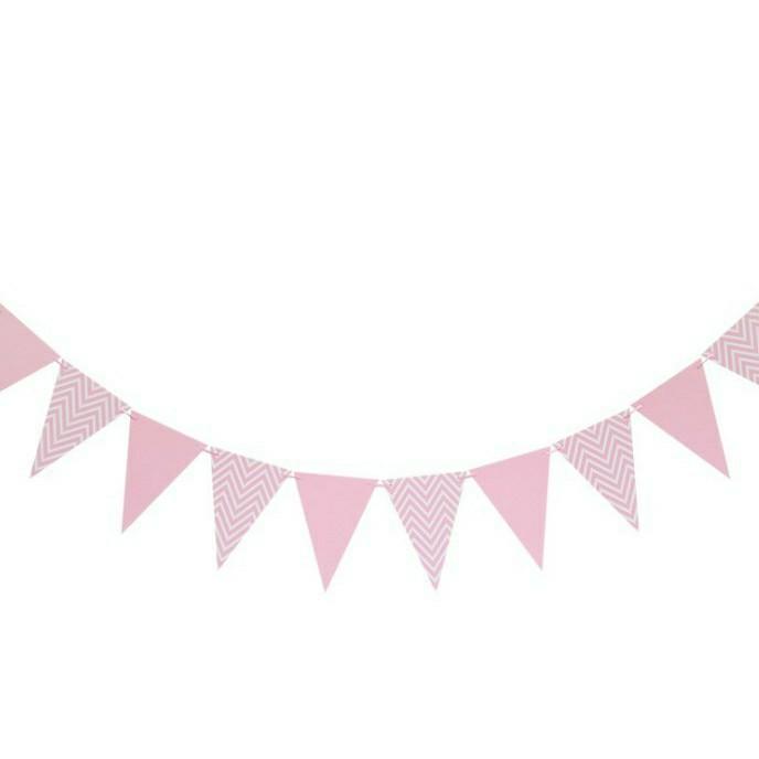 Chevron Pennants - Pink, Hobbies & Toys, Stationery & Craft, Occasions ...