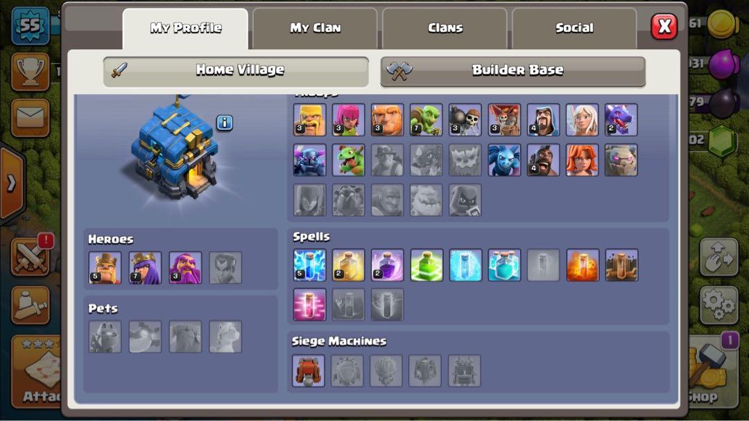 Clash of Clans Rushed TH12 Account, Video Gaming, Gaming Accessories ...