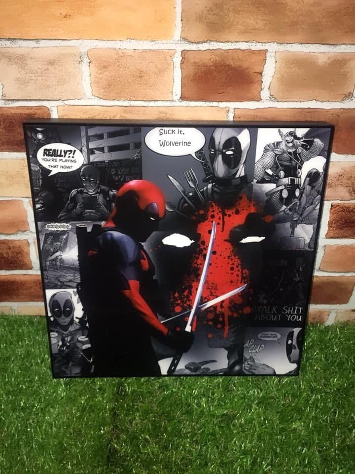 Deadpool art frame graphics design, Hobbies & Toys, Stationery & Craft ...