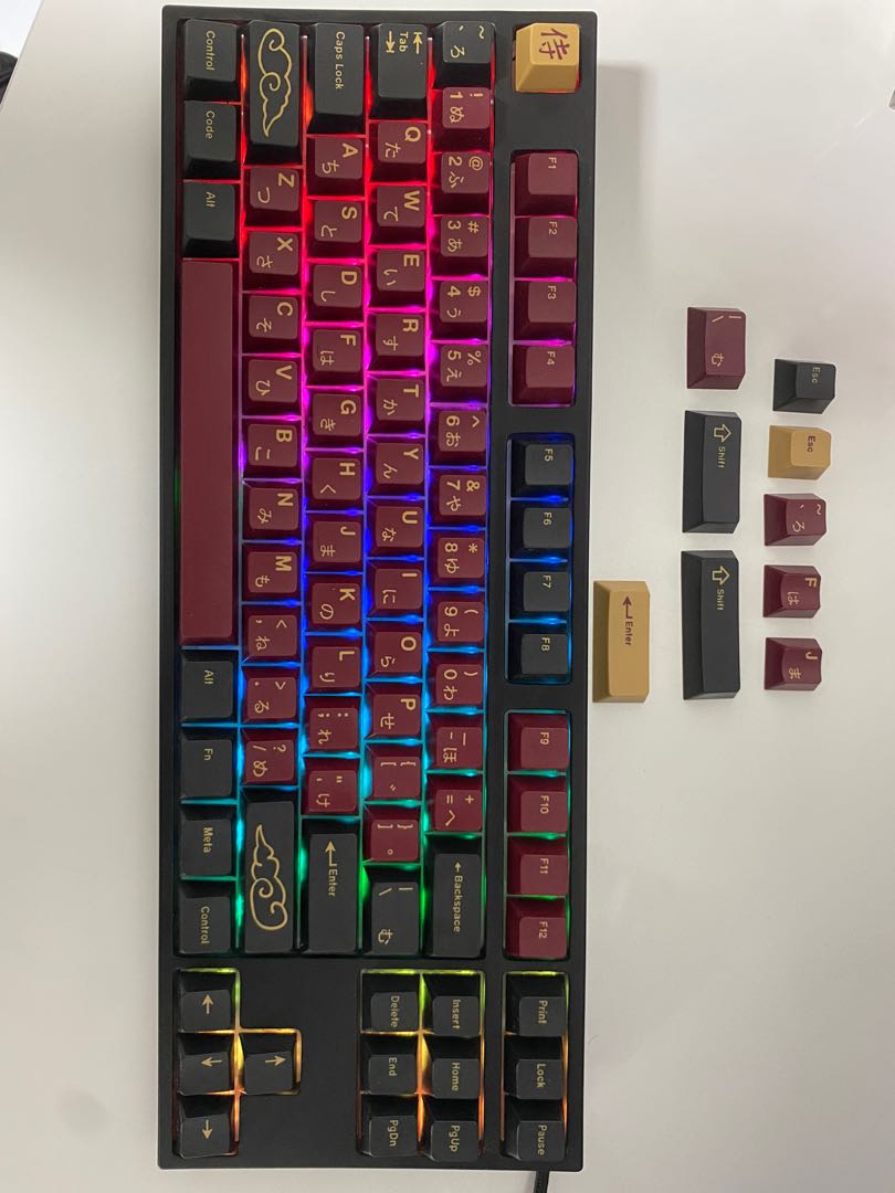 DROP + RedSuns GMK Red Samurai Keycaps TKL Kit, Computers & Tech, Parts ...