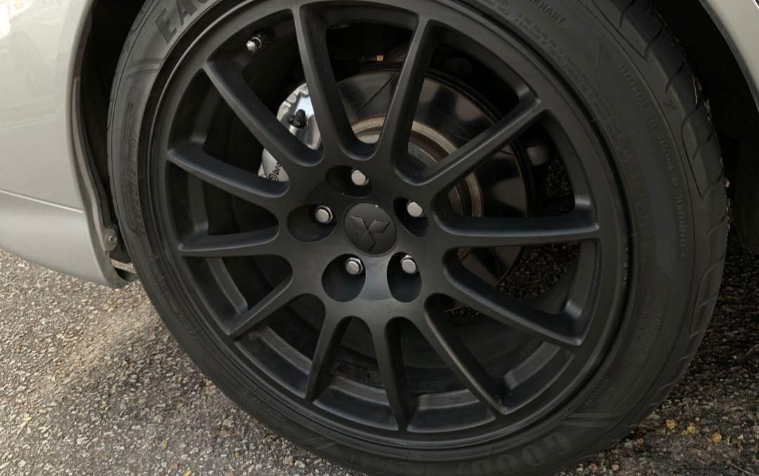Enkei Evo X Stock Rims, Car Accessories, Tyres & Rims on Carousell