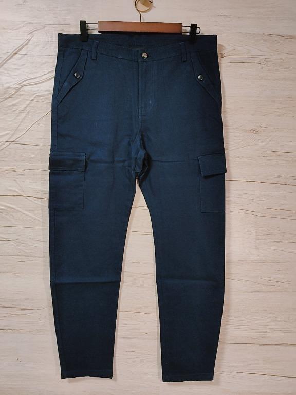 Formal Cargo Pants / Work / Side Pockets / Men, Men's Fashion, Bottoms ...