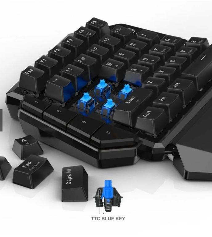 GameSir Z2 FPS Mobile & PC Gaming Wireless Keypad - One-handed Blue ...