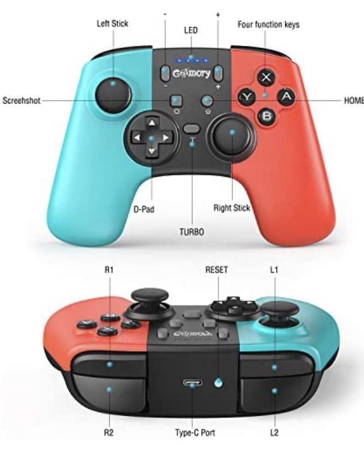 Gamory Wireless Controller for Nintendo Switch,Wireless Pro Controller ...