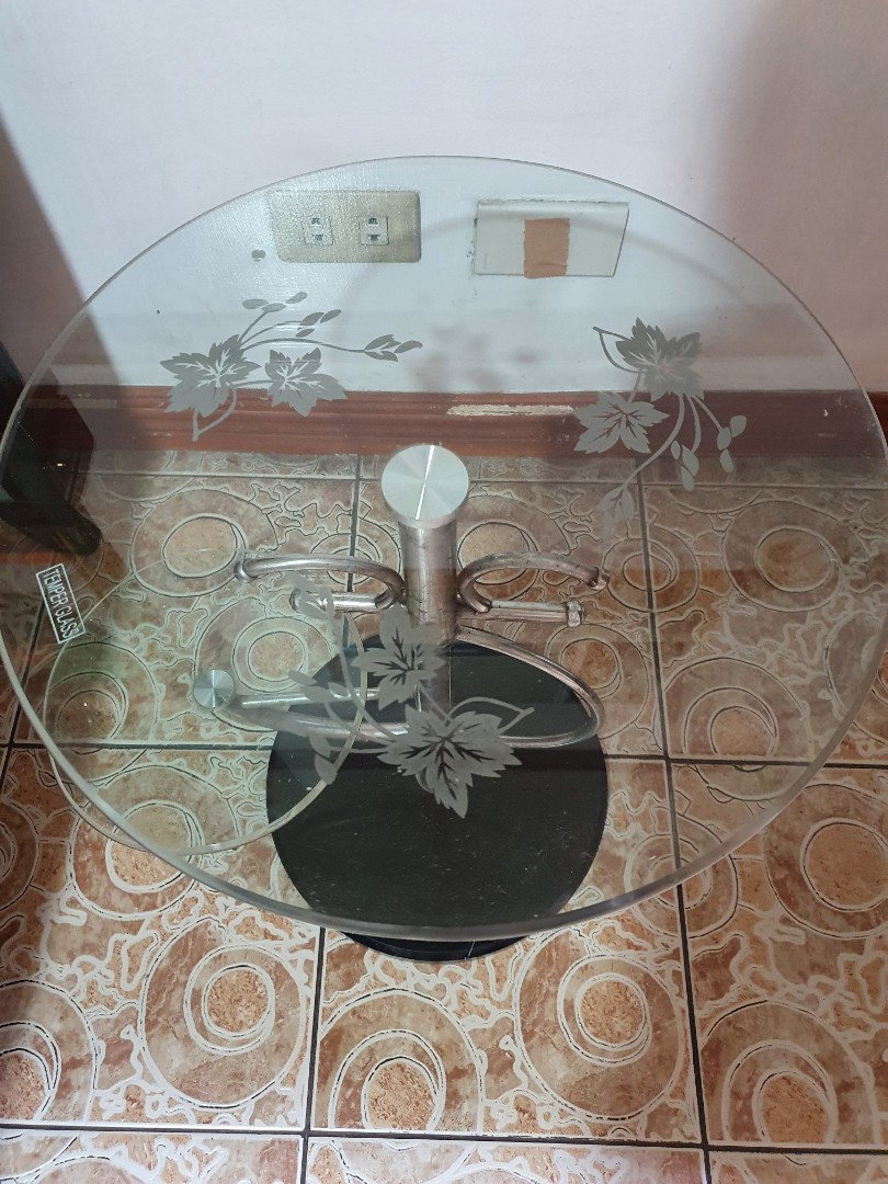 Glass plant table, Furniture & Home Living, Furniture, Shelves ...