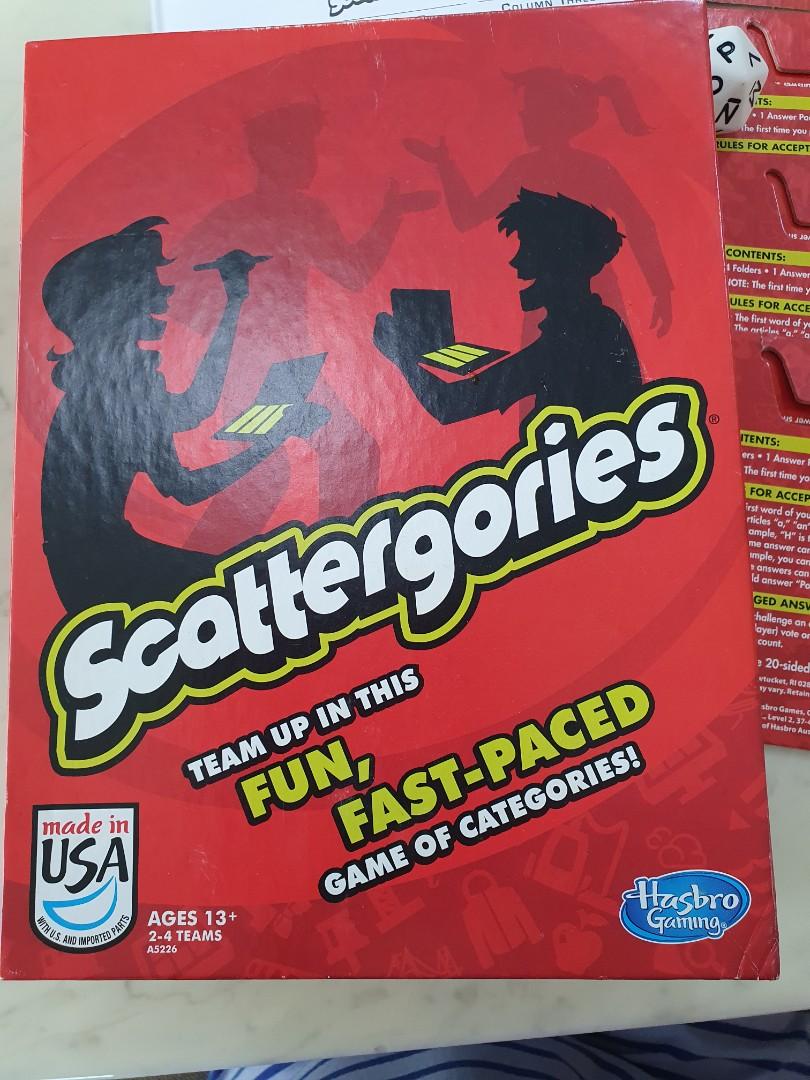 Hasbro Scattergories Board Game, Hobbies & Toys, Toys & Games on Carousell