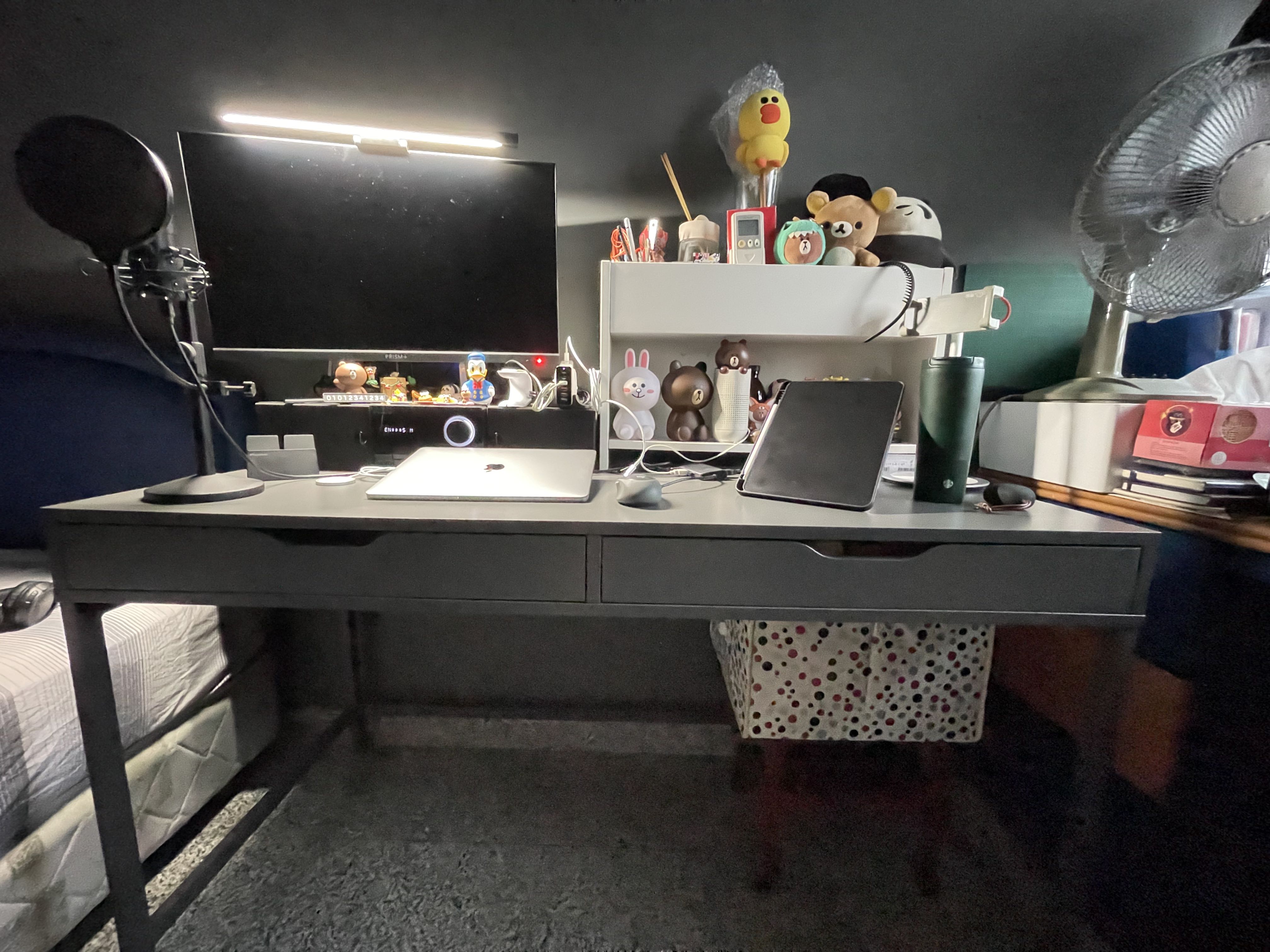 IKEA ALEX Study and Computer Table with Drawers, Furniture & Home ...